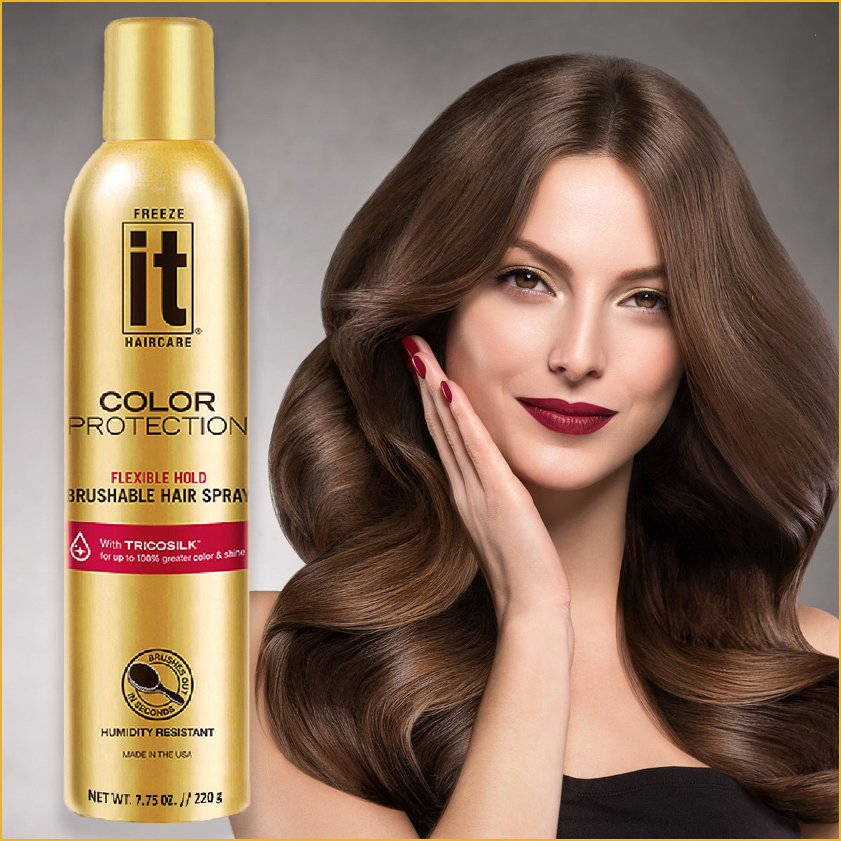 Freeze IT Color Protection Flexible Hold Brushable Hair Spray Aerosol